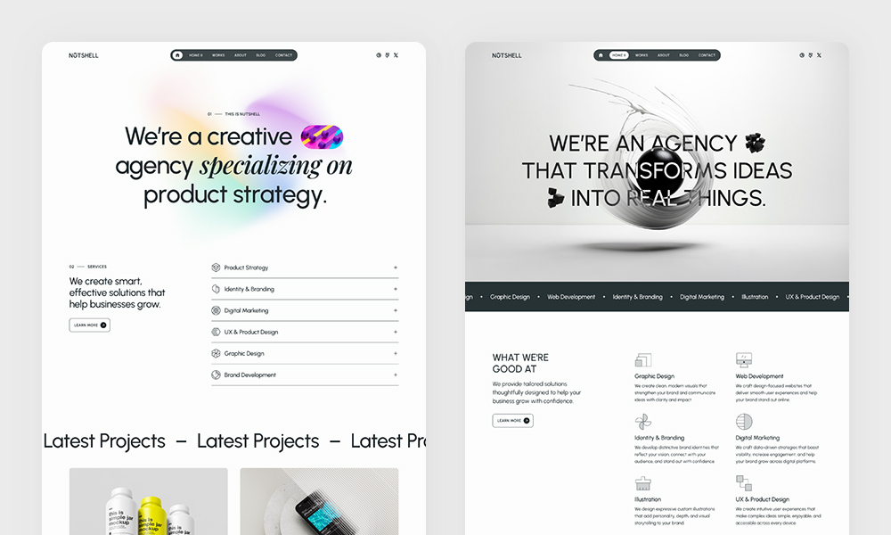 Nutshell — Creative Portfolio Template